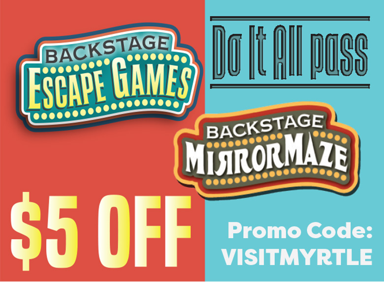Backstage Escape Games - $5 Off "Do It All" Pass | Visit Myrtle Beach