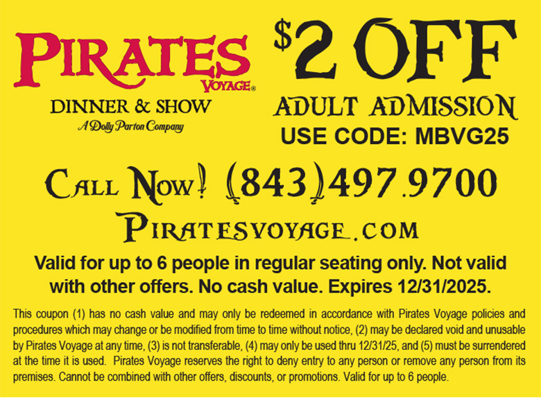 Pirates Voyage Dinner & Show - $2 Off Adult Ticket | Visit Myrtle Beach