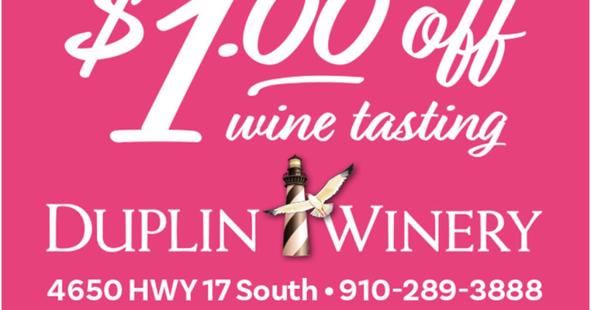 Duplin Winery - $1 Off a Wine Tasting | Visit Myrtle Beach